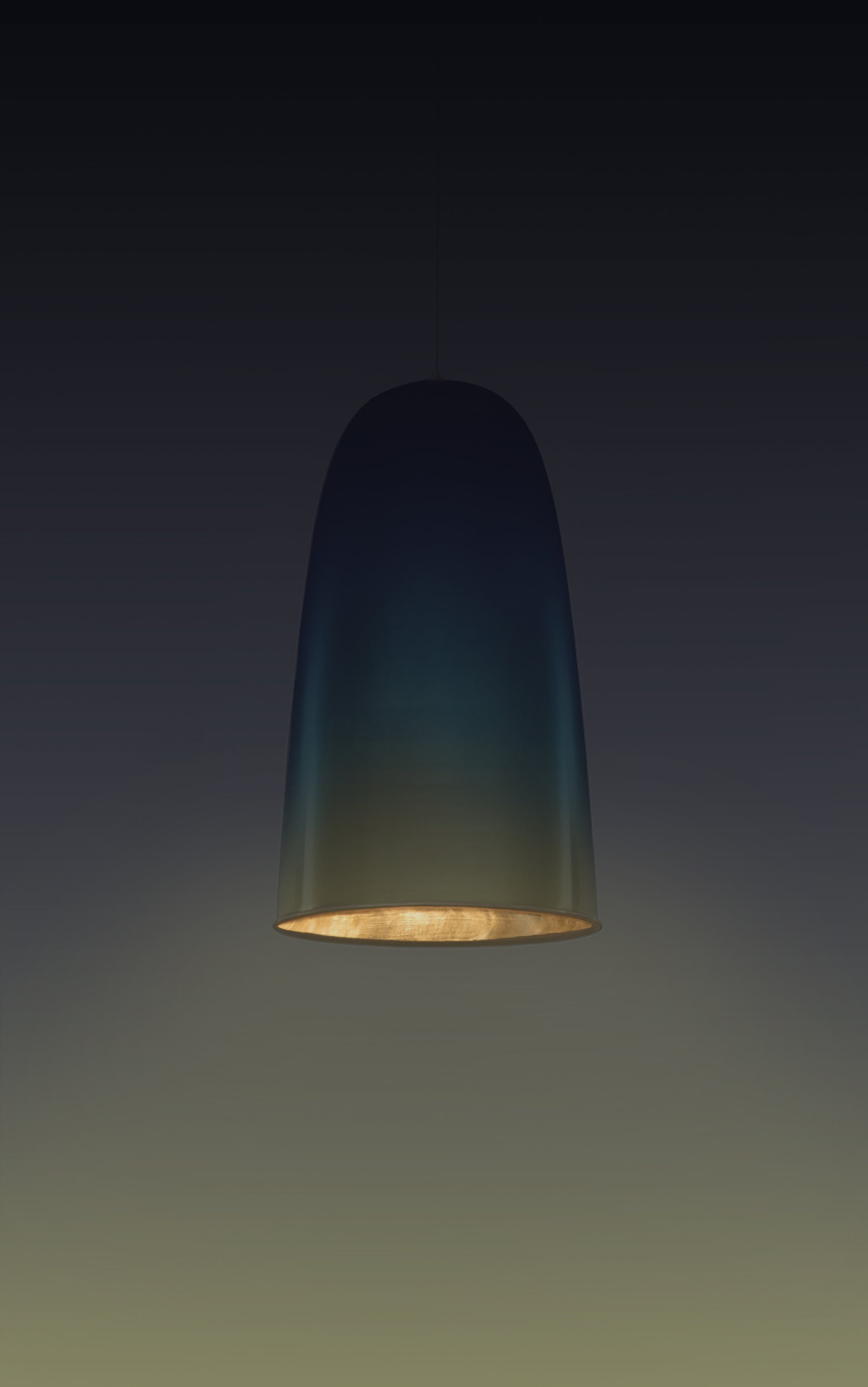 Lungo Suspension - Large - Peacock Blue Finish